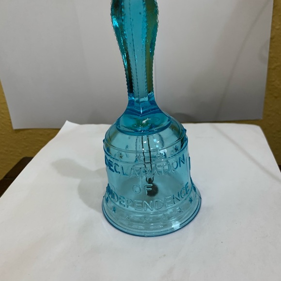 Accents | Vtg Moser Blue Glass Bicentennial 1976 Liberty Bell ...